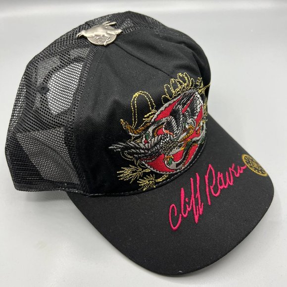 Cliff Raven | Accessories | Vintage Cliff Raven Hat Black Ed Hardy ...